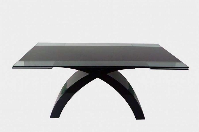 Modern Style Glass Top Extendable Dining Table J612 - Contemporary ...