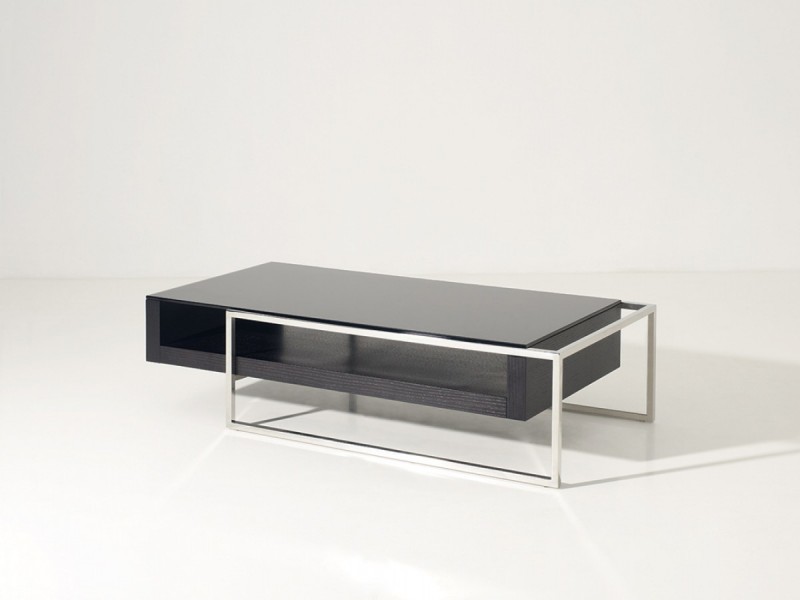 Garneta Modern Oak and Glass Coffee Table- GE - Coffee & End Tables ...