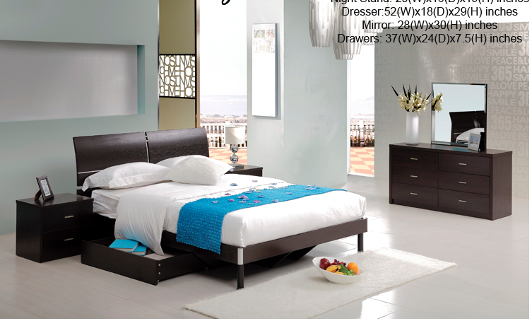 Modern Wenge color bedroom set - Modern - Bedroom Star Modern Furniture